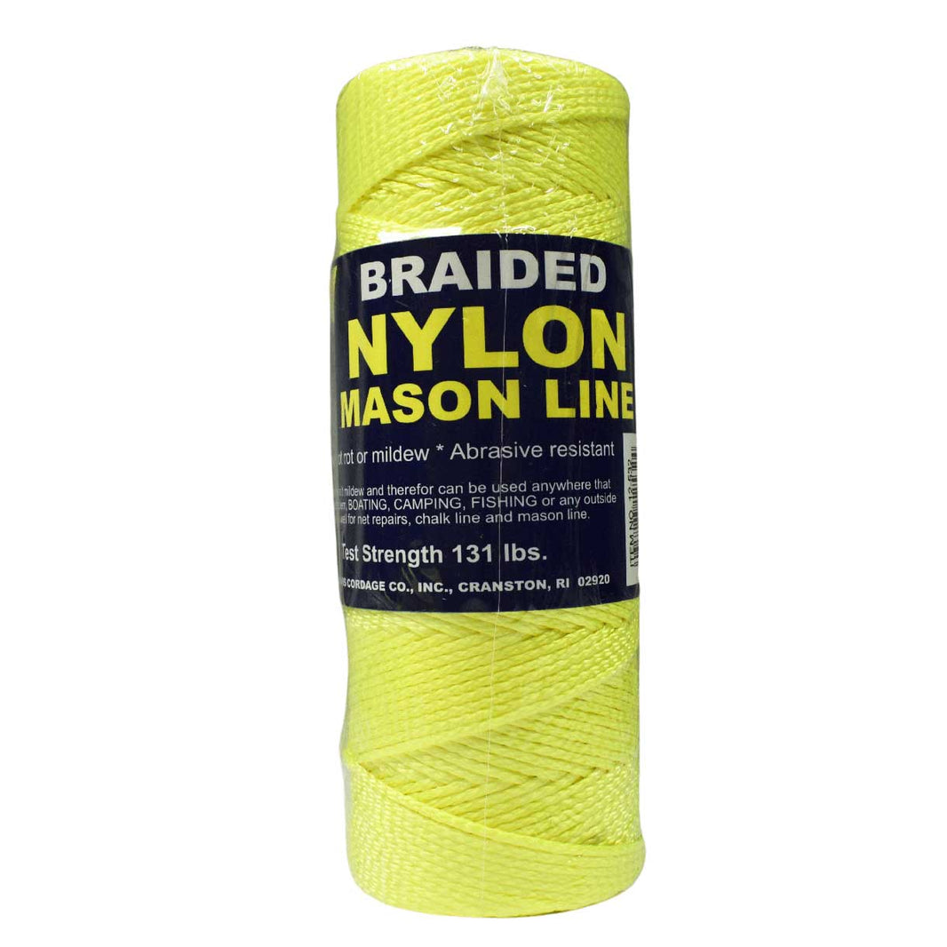 #1, 1.6 mm (1/16") FL Yellow Braided Nylon Mason Line 152 m (500 ft)