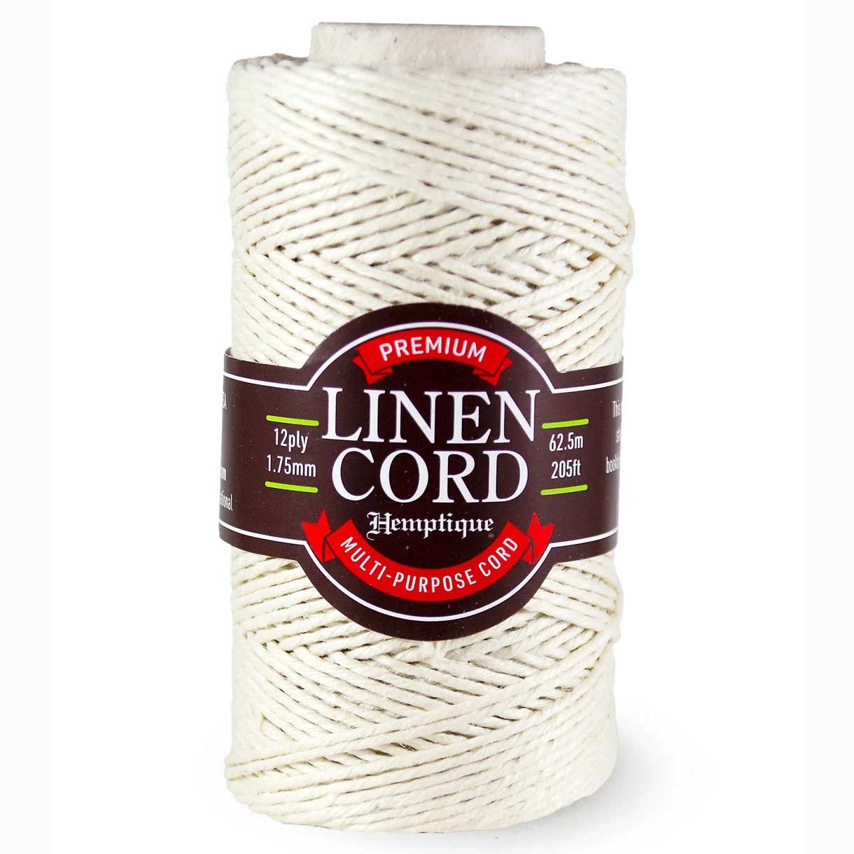 1.7 5mm (1/16") White Premium Linen Twine/Cord 62.5 m (205 ft)