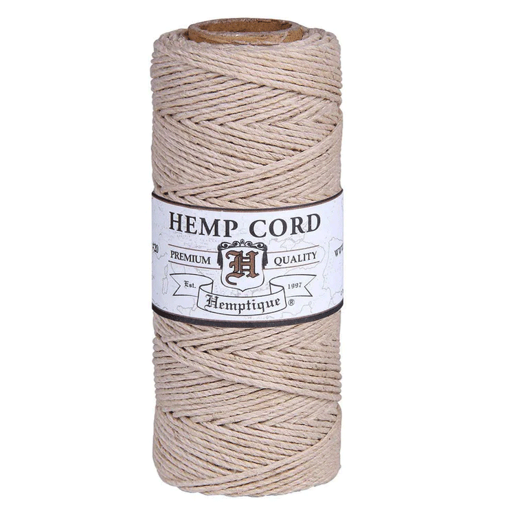 1 mm (3/64") Natural Hemp Cord Spool 62.5 m (205 ft)