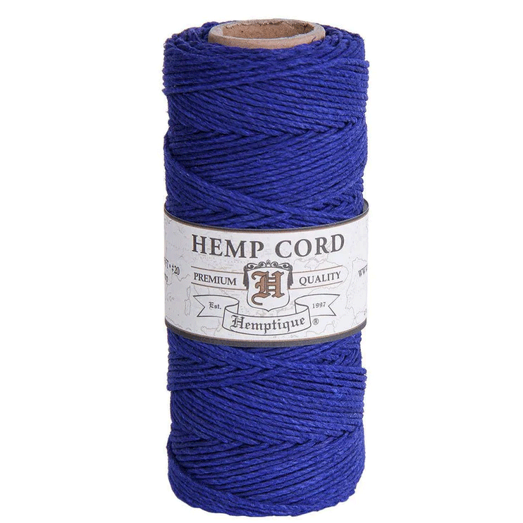 1 mm (3/64") Royal Blue Hemp Cord Spool 62.5 m (205 ft)