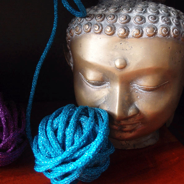 4.75 mm (3/16")Turquoise Glittery Wired Jute Rope 8 m (27 ft)