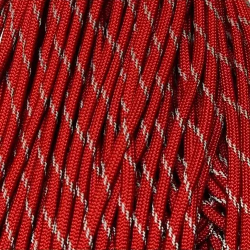 550 Paracord Imperial Red with 3 Reflective Tracers Made in the USA ...