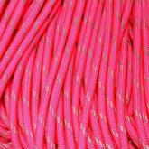 550 Paracord Neon Pink with 3 Reflective Tracers Made in the USA Nylon ...