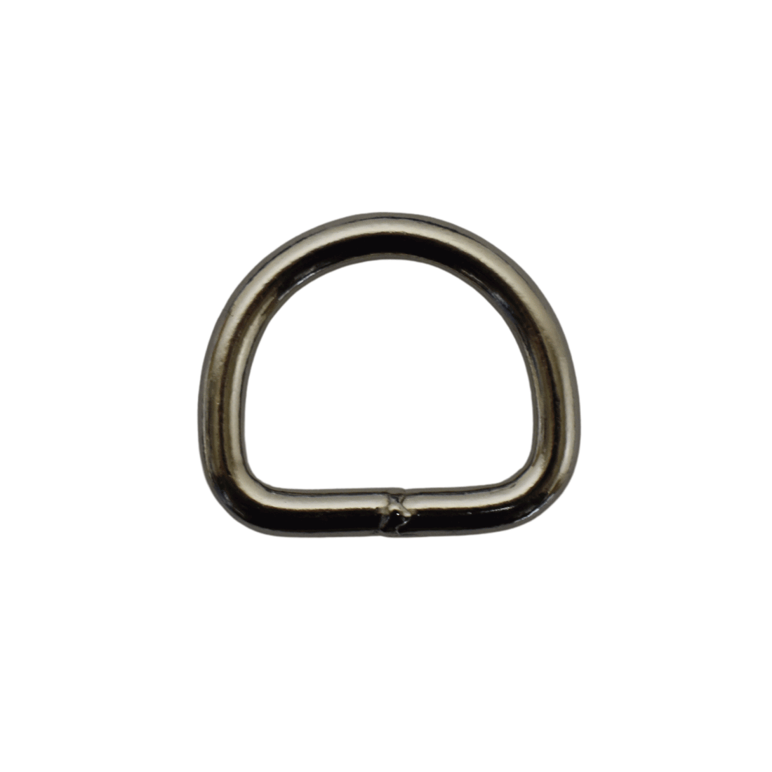 Silver 3/4" Welded Steel D Ring Nickel Plated