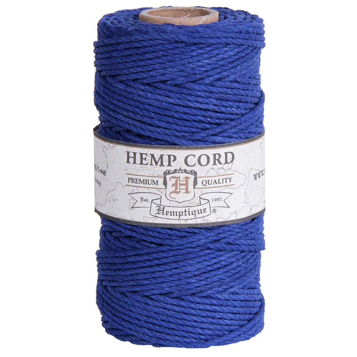 1.8 mm (1/14") Blue Hemp Cord Spool 62.5 m (205 ft)