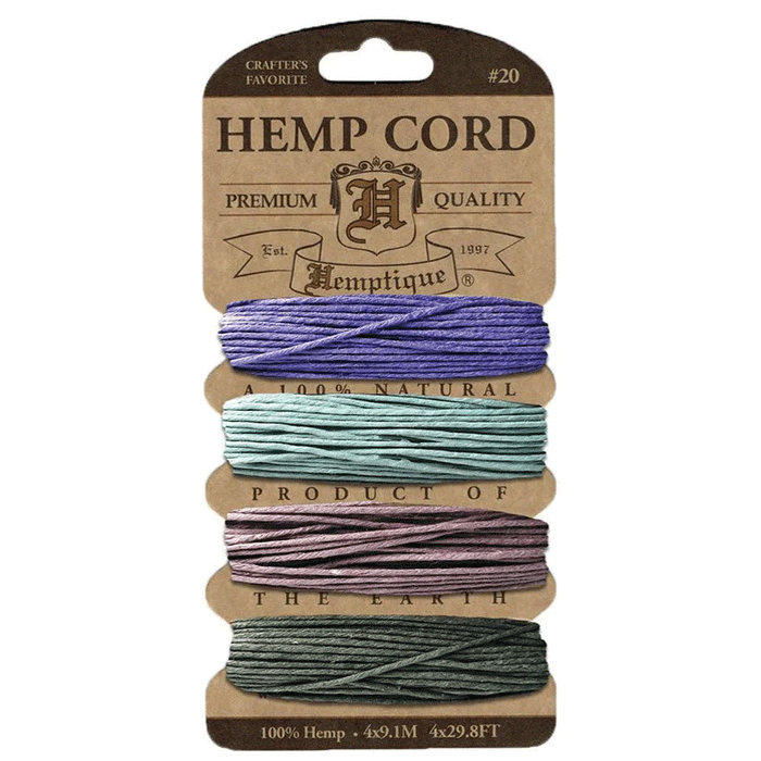 1 mm (3/64") Vintage 1 Hemp Cord Card 4 x 9.1 m (29.8 ft)